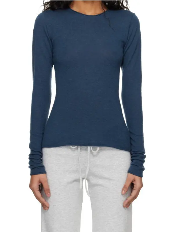 SKIMS Translucent Knitted T-shirt - Blue