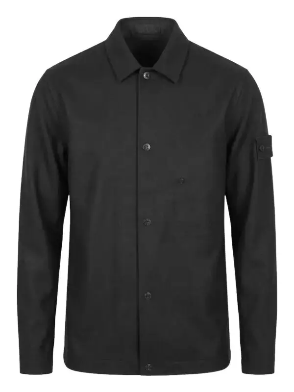 Stone Island Long-sleeved Shirt Jacket - Black