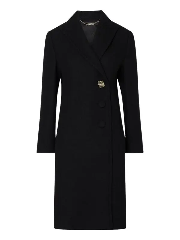 Liu Jo Long Wool Coat - Black