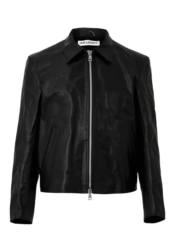 Our Legacy Mini Leather Jacket - Black