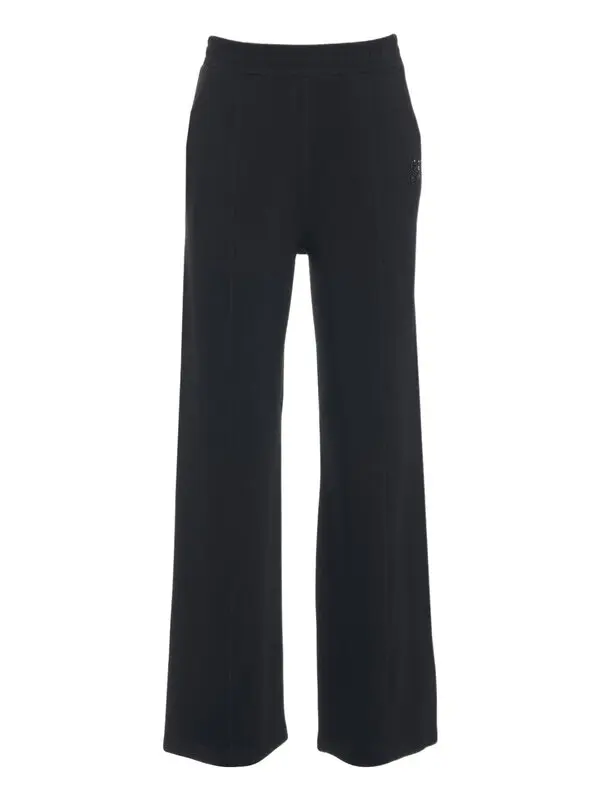 Liu Jo Logo Detail Wide-leg Pants - Black