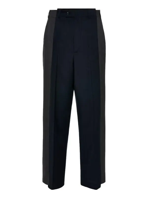 MAISON MARGIELA Two-tone Virgin Wool Trousers - Blue