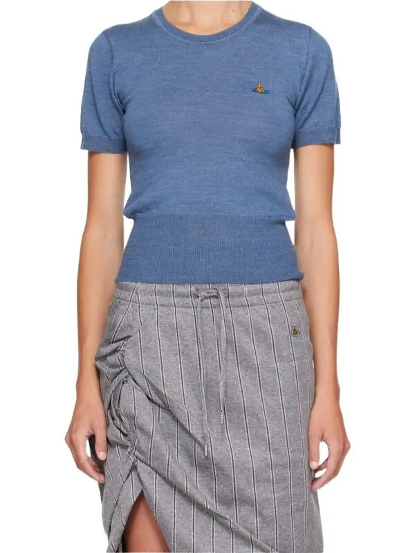 VIVIENNE WESTWOOD Short-sleeved Sweater - Blue