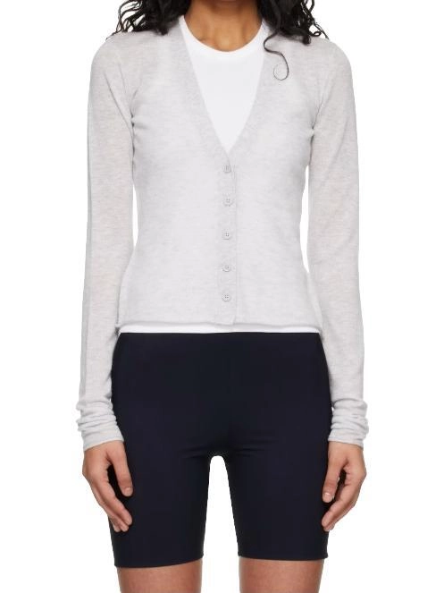 SKIMS Translucent Knitted Cardigan - White