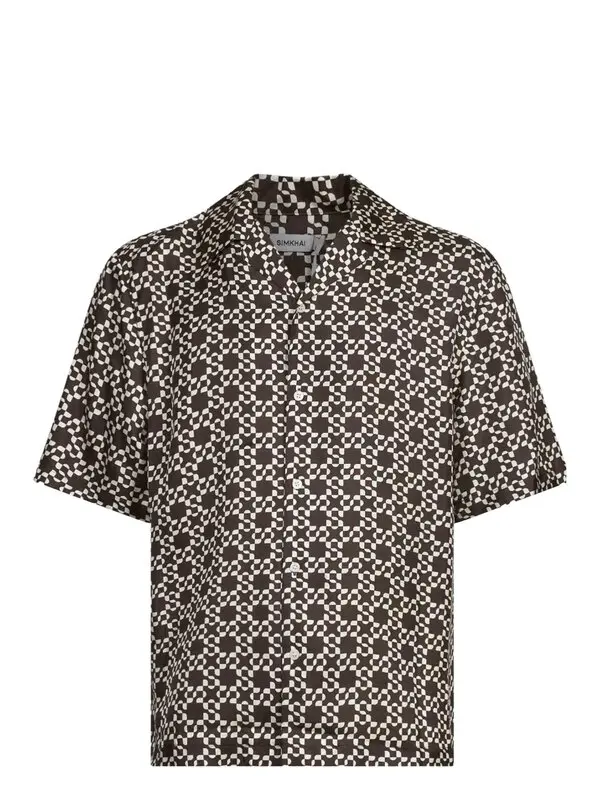 Simkhai Casper Printed Shirt - Black
