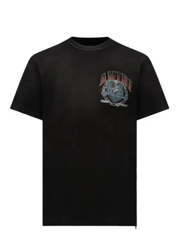 Amiri Crystal Logo Print T-shirt - Black