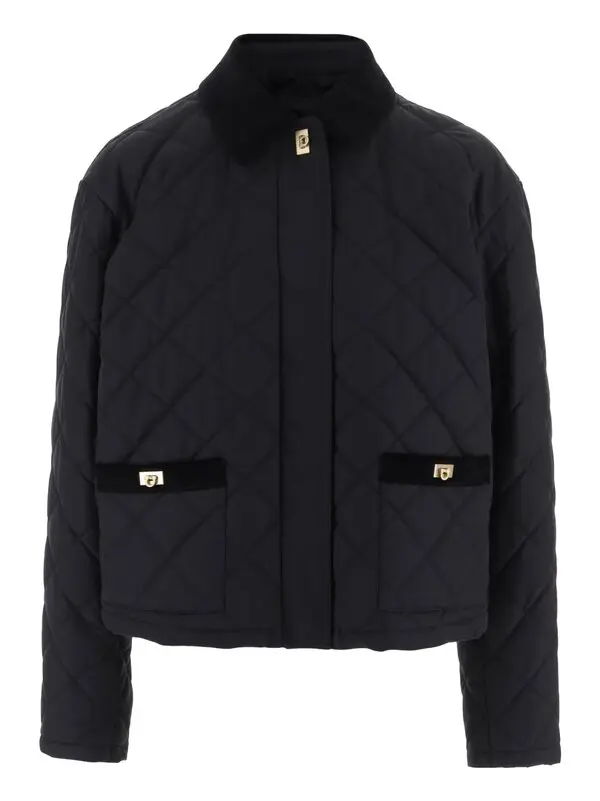 FERRAGAMO Quilted Long-sleeve Jacket - Black