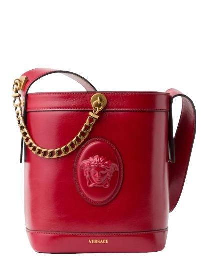 Versace Medusa '95 Chain-detail Bucket Bag - Red