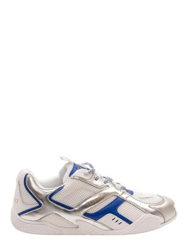 Versace Mesh Lace-up Sneakers - Bluesilver