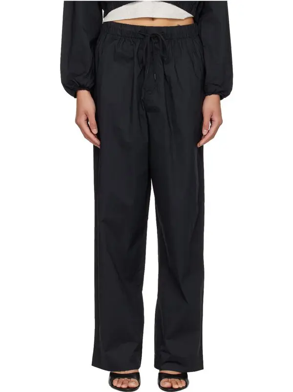 SKIMS Woven Drawstring Casual Pants - Black