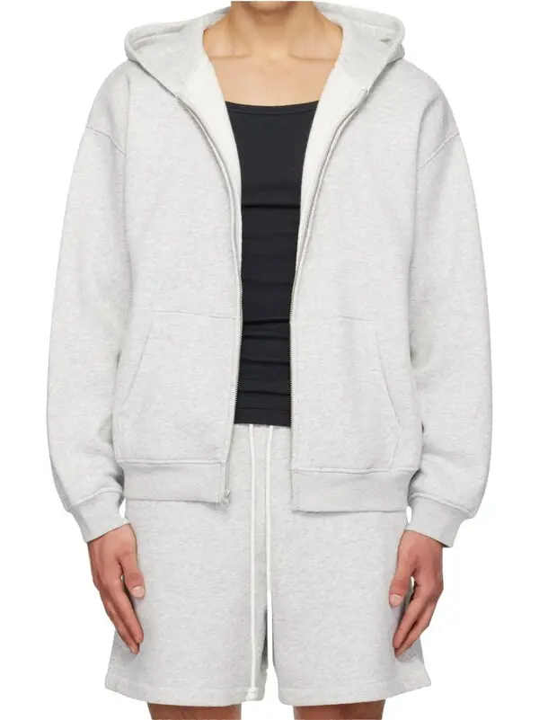 SKIMS Zip Up Hooded Sweatshirt - White