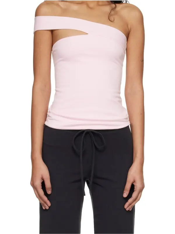 SKIMS One-shoulder Knit Top - Pink
