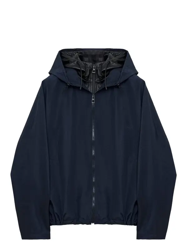 Loewe Layered-neck Hooded Jacket - Navy