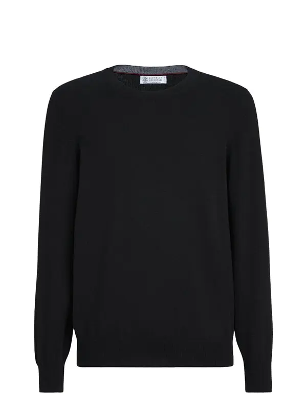 Brunello Cucinelli Cashmere Crew-neck Sweatshirt - Black