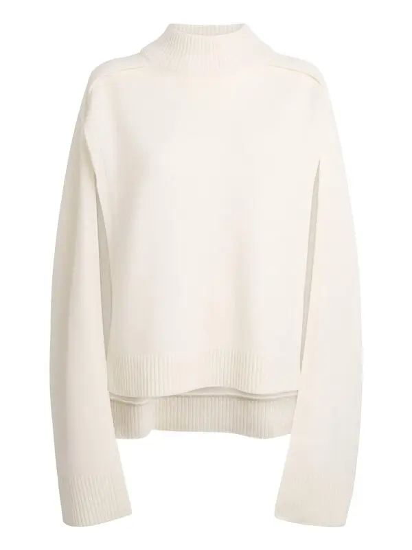 Source Unknown Wool Cape Noa Sweater - Ivory