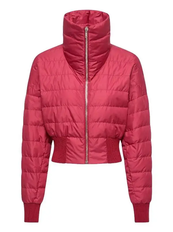 Moncler Rick Owens Cropped Down Jacket - Red