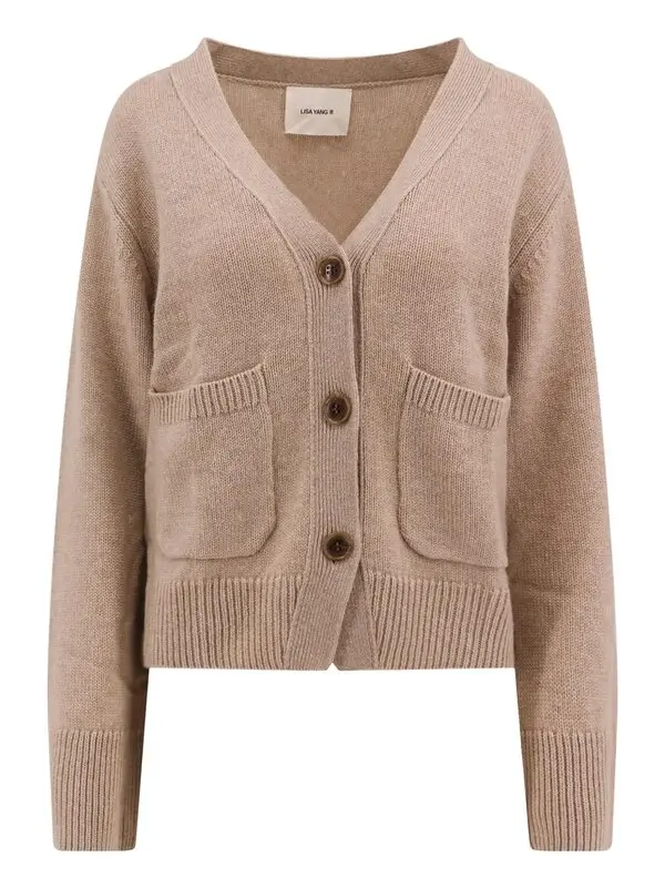 LISA YANG Danni V-neck Cardigan - Beige