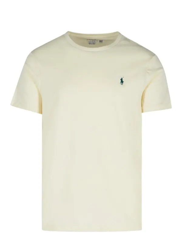 Polo Ralph Lauren Logo Embroidered Crewneck T-shirt - Cream