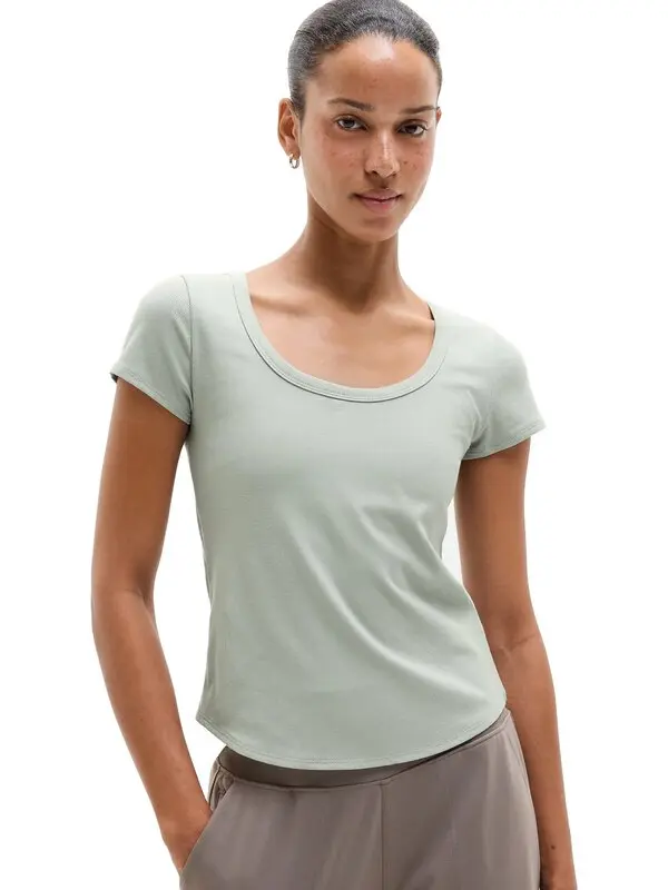 Athleta Signature Rib Scoop Tee - Vera
