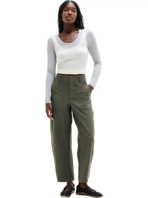Athleta Skyline High Rise Barrel Leg Pant - Jungle