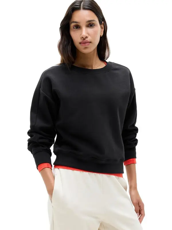 Athleta Forever Fleece Sweatshirt - Black