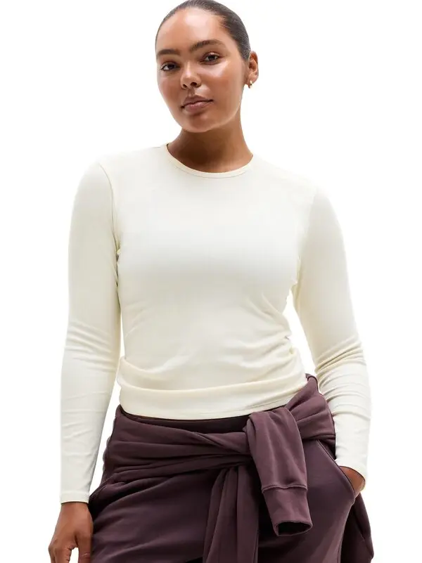 Athleta Signature Rib Top - Pearl