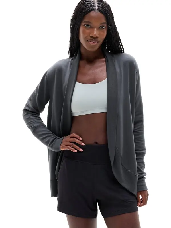 Athleta Coaster Luxe Open Cardigan - Ash