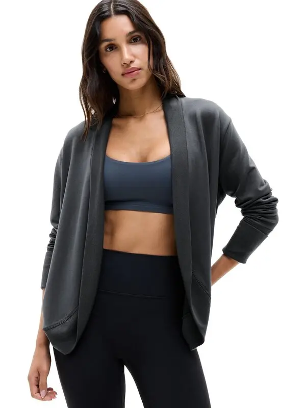 Athleta Coaster Luxe Open Cardigan - Ash