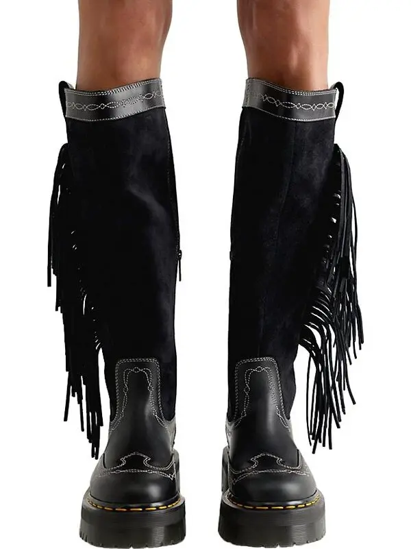 Dr. Martens Fusion Fringe Hi Boots - Black