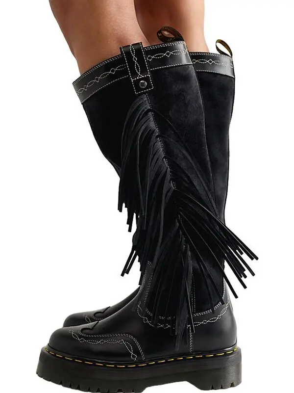 Dr. Martens Fusion Fringe Hi Boots - Black