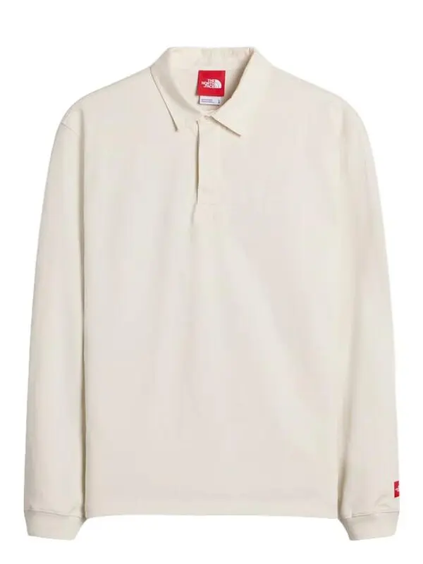 The North Face Red Box Rugby Shirt - White Dune