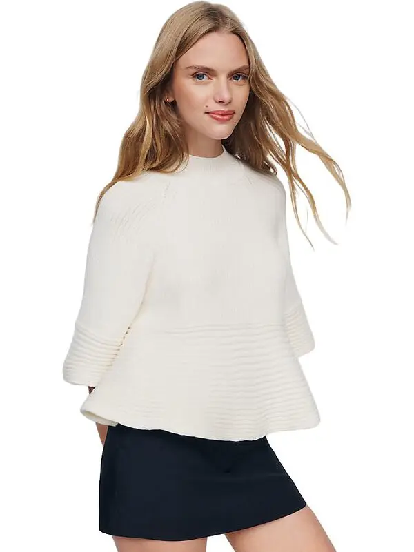 Maeve Mock-neck Swg Sweater - Cream