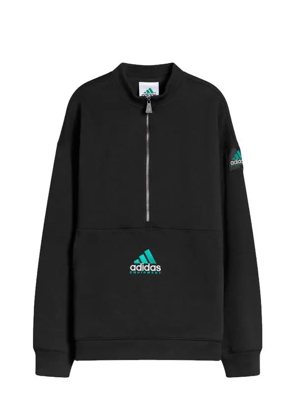 Adidas Eqt Half Zip - Black