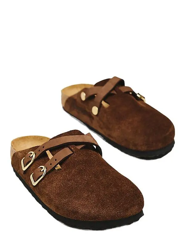 BIRKENSTOCK Blair Suede Clogs - Carafe