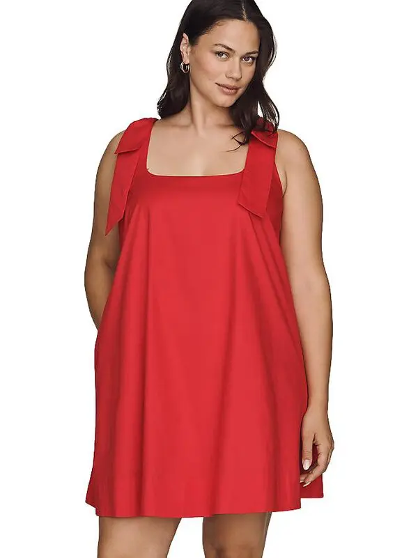 English Factory Bow Mini Dress - Red