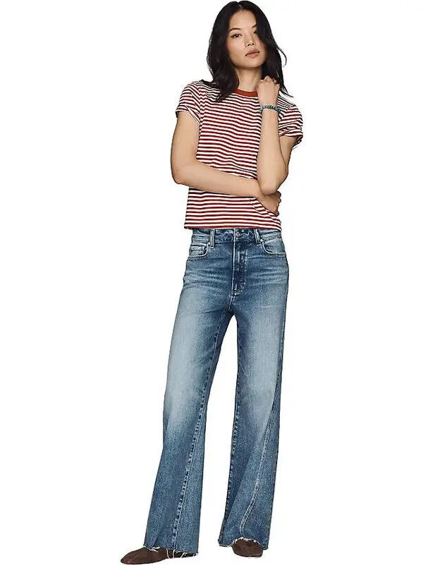 Paige Anessa Twist-out High-rise Wide-leg Jeans - Showtime