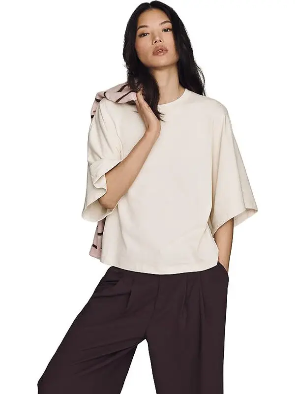 Sanctuary Haven Cape-sleeve Tee - Bone