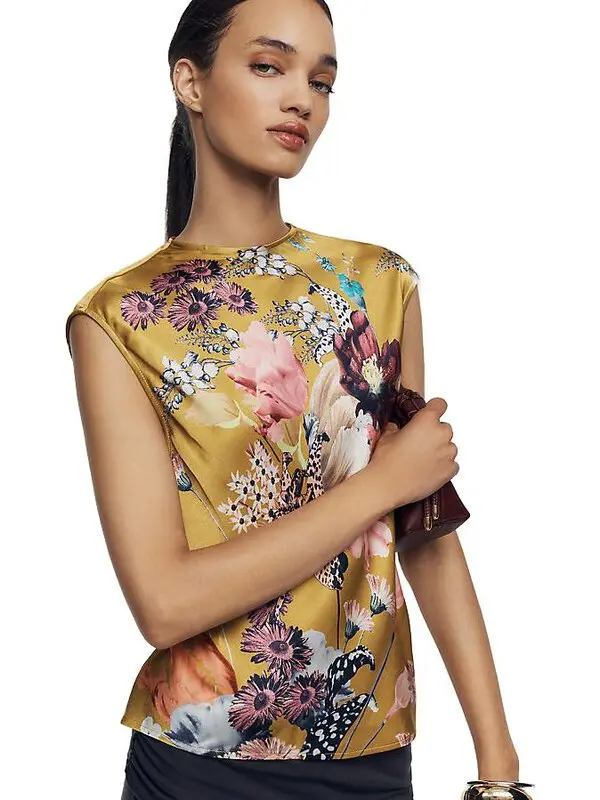 Maeve Silken Sleeveless Top - Citron