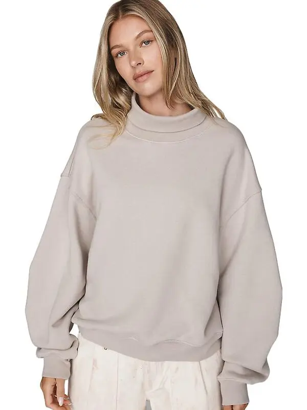 AGOLDE Jenng 100% Cotton Mock-neck Sweater - Quartz