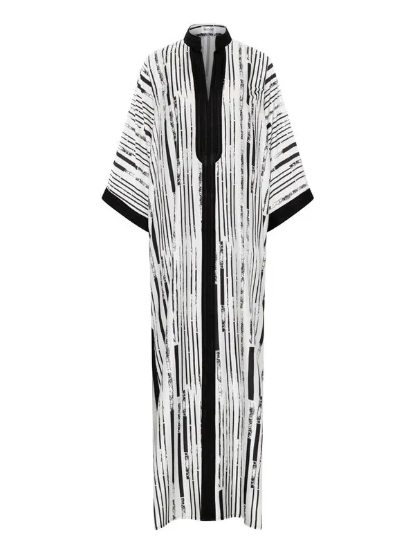BELYED HANDCRAFT Eclipse Crepe Silk Kaftan - Black