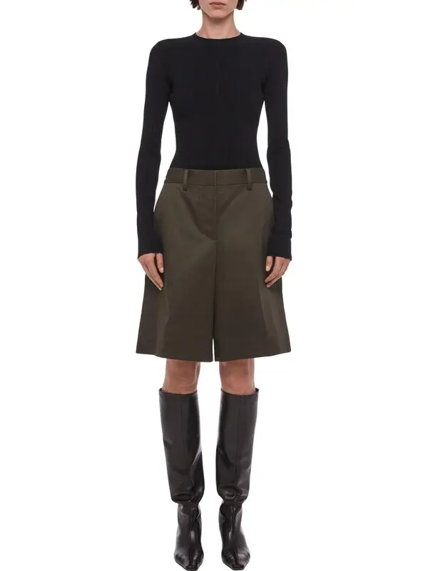 Helmut Lang Chino Twill Utility Shorts - Green