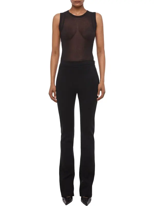 Helmut Lang Stretch Ponte Rider Leggings - Black