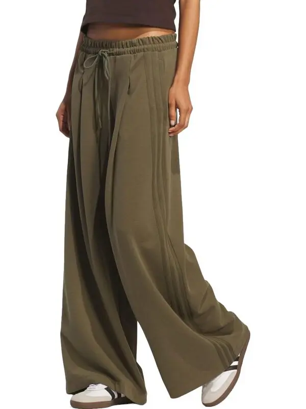 Adidas Wide Leg Pants - Olive Strata