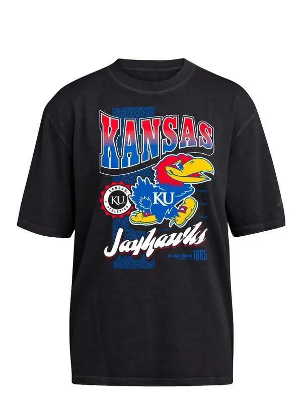 Adidas Kansas Jayhawks Premium Fashion T-shirt - Black / Multi