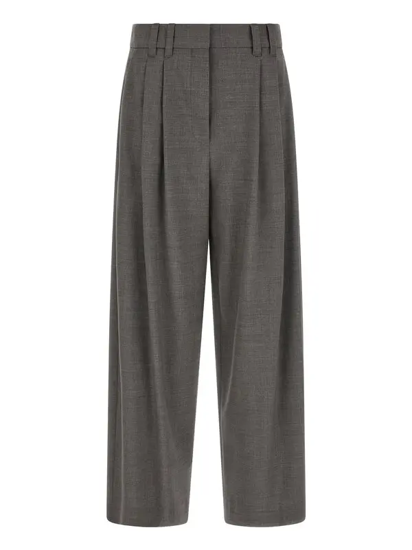 Brunello Cucinelli Pleated Tailored Trousers - Gray