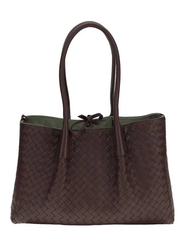 Bottega Veneta Intrecciato Calfskin Pinacoteca Tote Bag - Brown