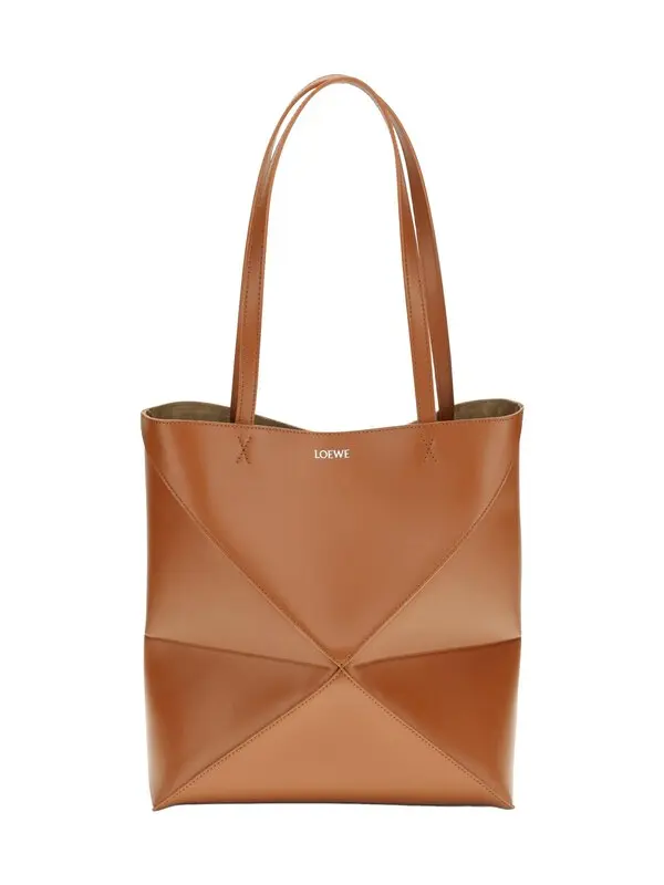 Loewe Puzzle Fold Tote Bag - Brown