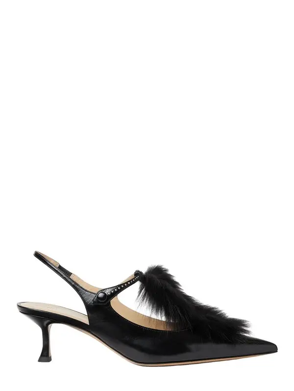 Fendi Noir Slingback Pumps - Black