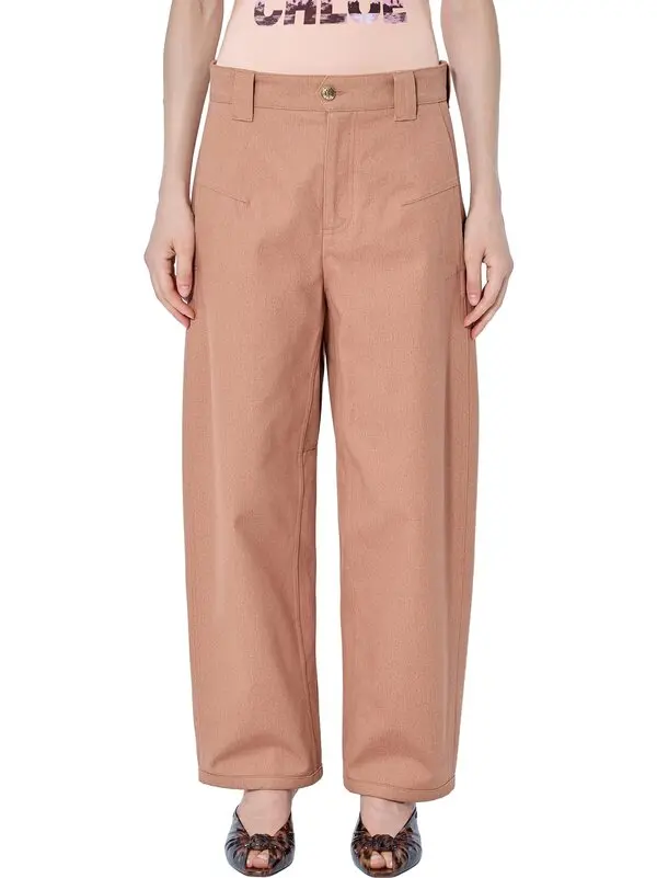 Chloé Wide-leg Barrel Trousers - Pink