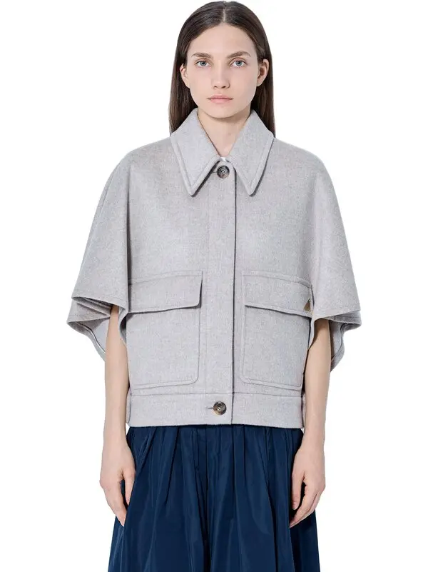 Max Mara Cape-style Cashmere Jacket - Cream